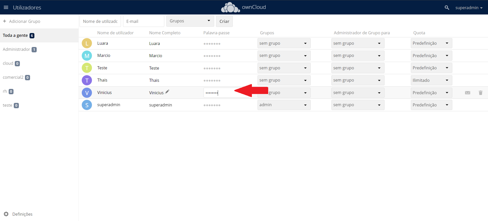 Brasil Cloud Nuvem Corporativa Como alterar a senha do painel de Arquivo em Nuvem