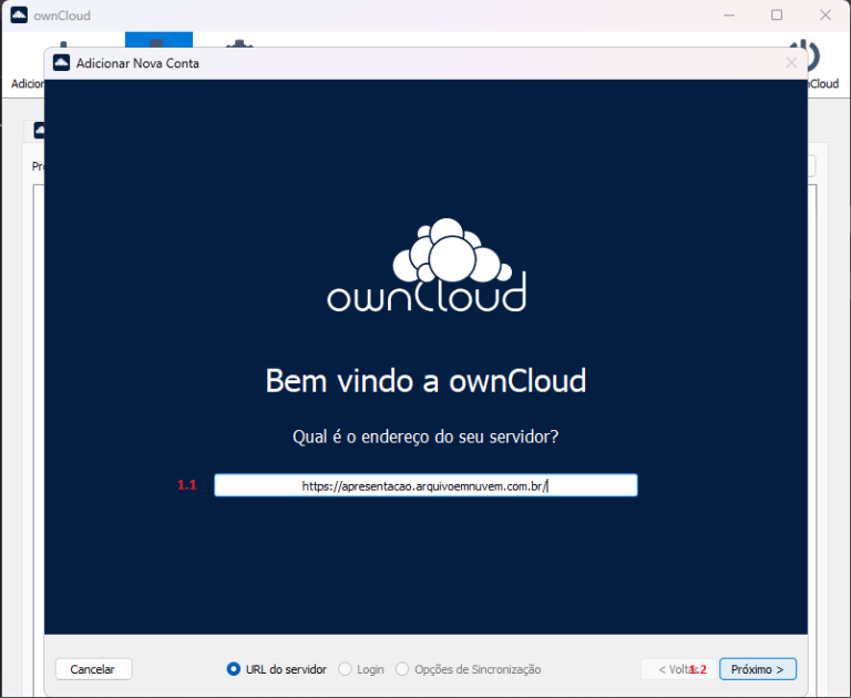 Como Baixar e configurar o Client do Owncloud no windows - Brasil Cloud Nuvem Corporativa